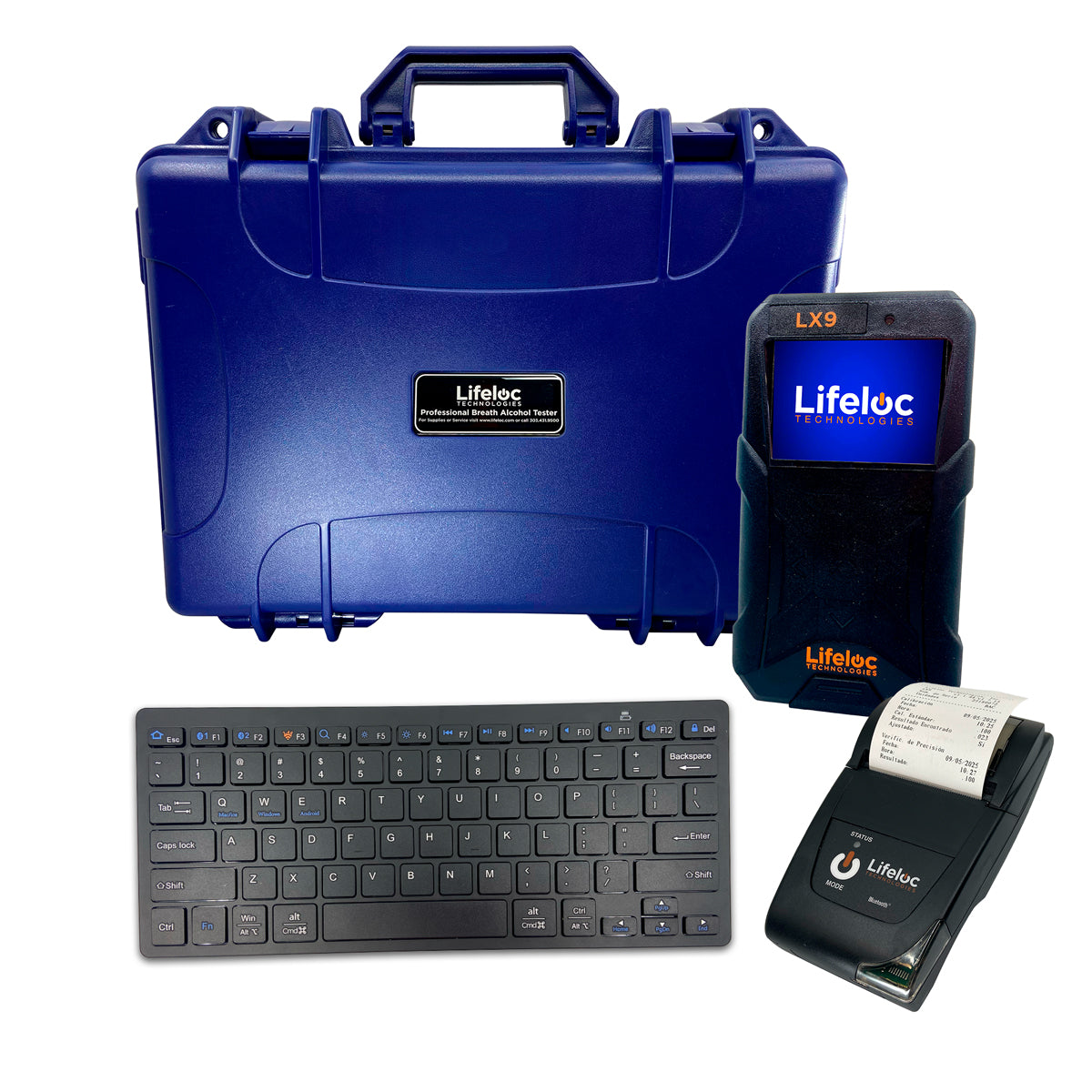 Alcoholímetro LX9 DMS BT Kit Lifeloc, con Bluetooth, Impresora BT, tec ...